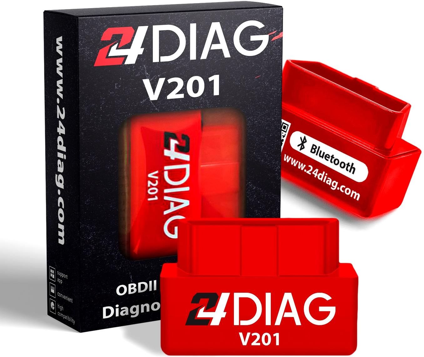 24Diag Elm327 Bluetooth Obd2 Interfejs Diagnostyczny V201 - Opinie i ceny na Ceneo.pl