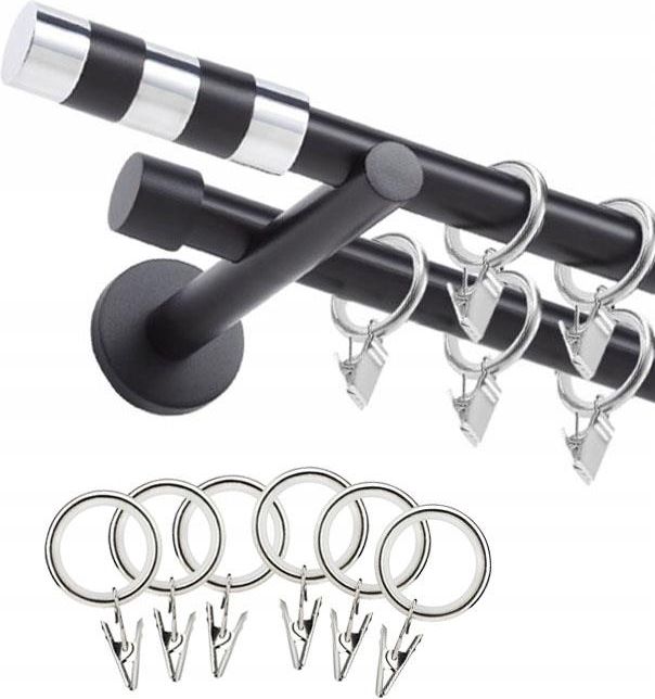 Czarny karnisz 550 cm solidny 19+19 mm (2311) - Opinie i atrakcyjne ...