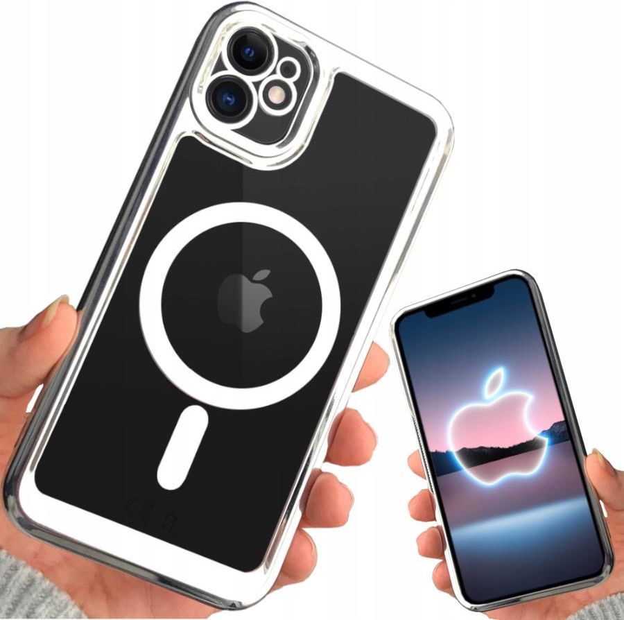 Etui Do Iphone 12 12 Pro Magsafe Plating Case Srebrny - Etui na telefon ...