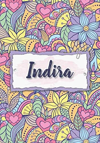Indira: Cuaderno A5 , Nombre personalizado Indira , Regalo de ...
