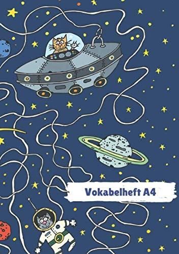 Vokabelheft A4: DIN A4: 100 Seiten - liniert , 3 Spalten , robustes ...