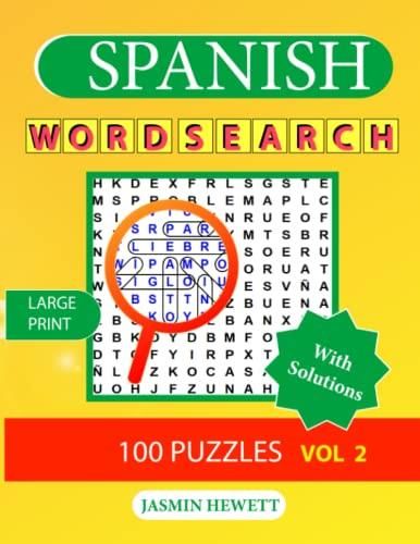 Word Search Puzzle In Spanish with Large Print , Sopa De Letras En ...