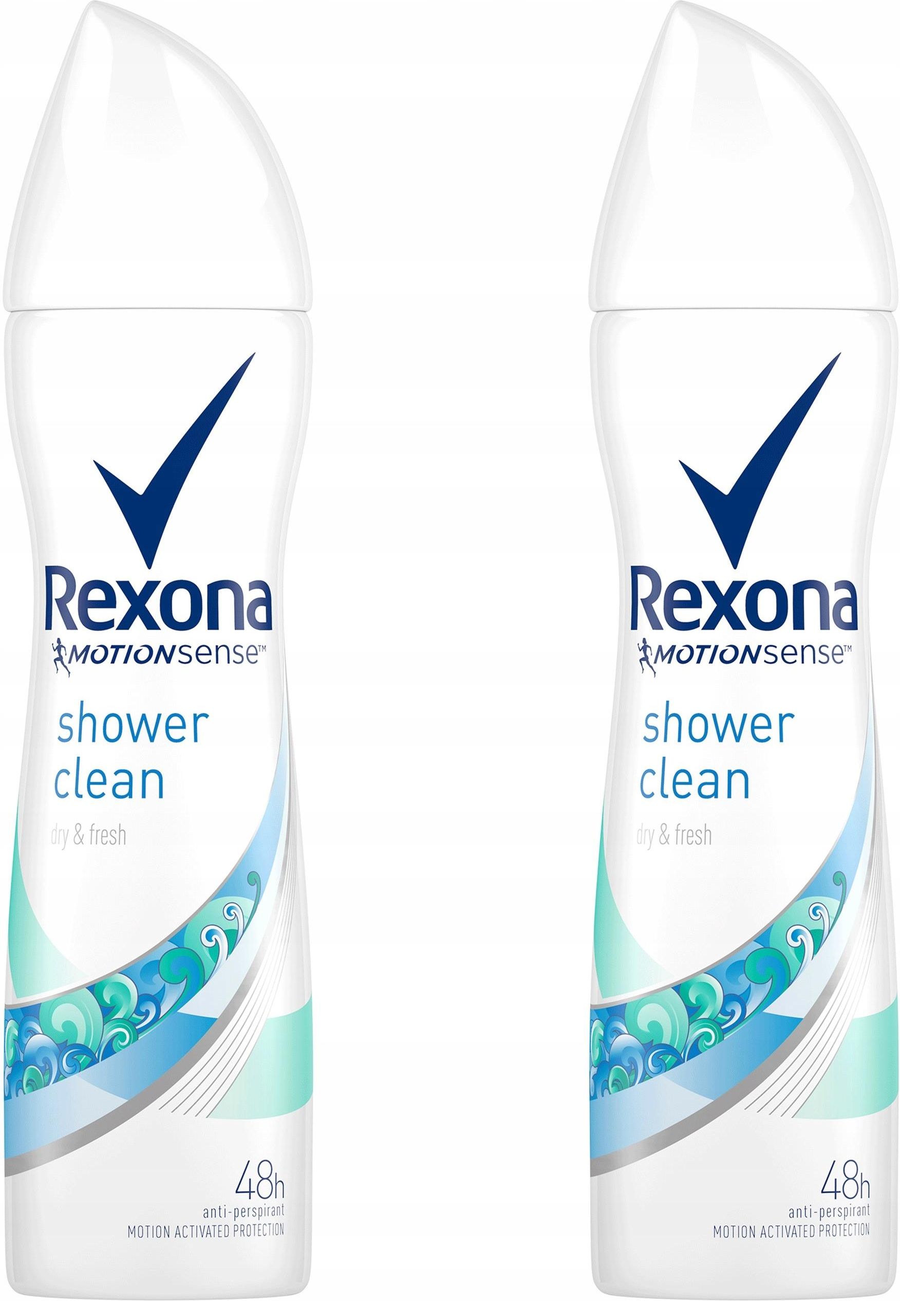 Rexona Shower Clean antyperspirant 2x150ml - Opinie i ceny na Ceneo.pl