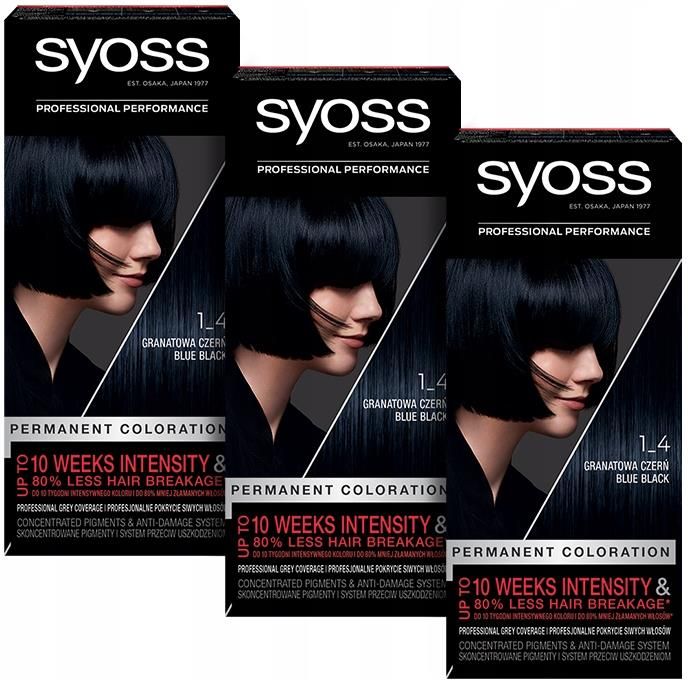 Syoss Farba Do Włosów 1-4 Granatowa Czerń X3 - Opinie i ceny na Ceneo.pl