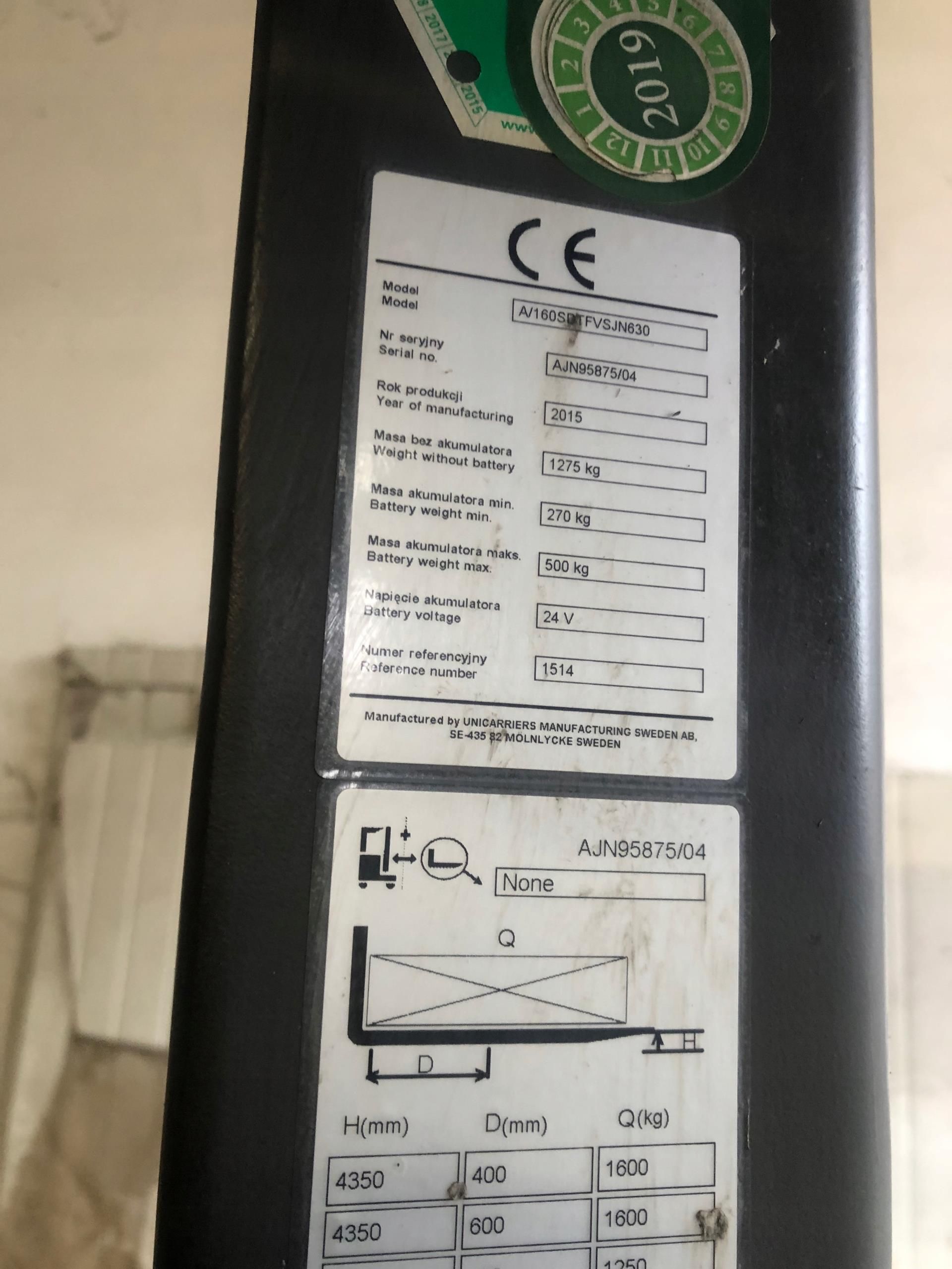 Wóżek widłowy Hyster A/160 - elektryczny - Opinie i ceny na Ceneo.pl
