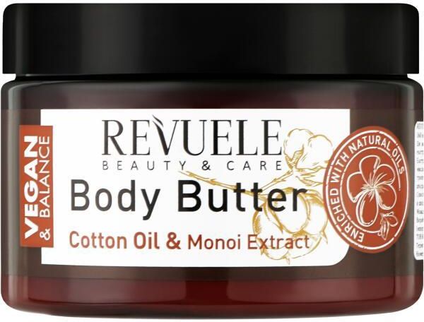 Revuele Vegan & Balance Body Butter Cotton Oil Monoi Extract Masło Do ...