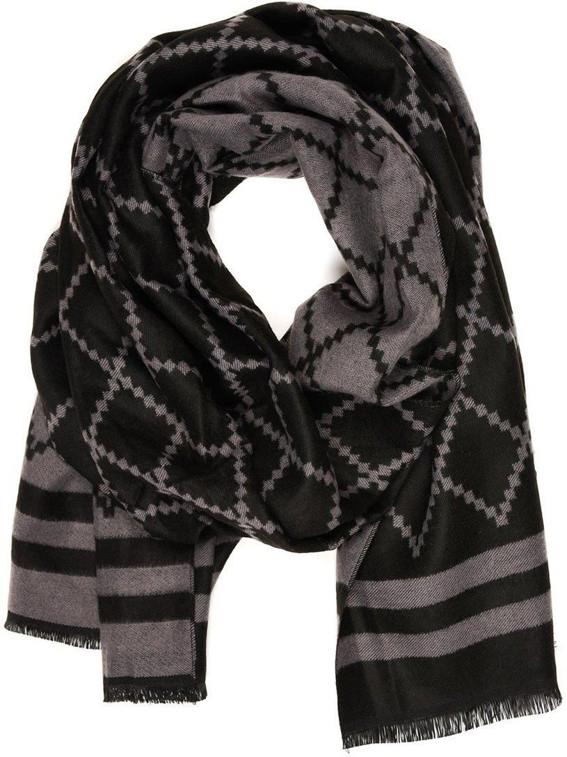 Czarny Duży Szalik Damski bawełniany ciepły szal frędzle AX-98 - Ceny i opinie - Ceneo.pl