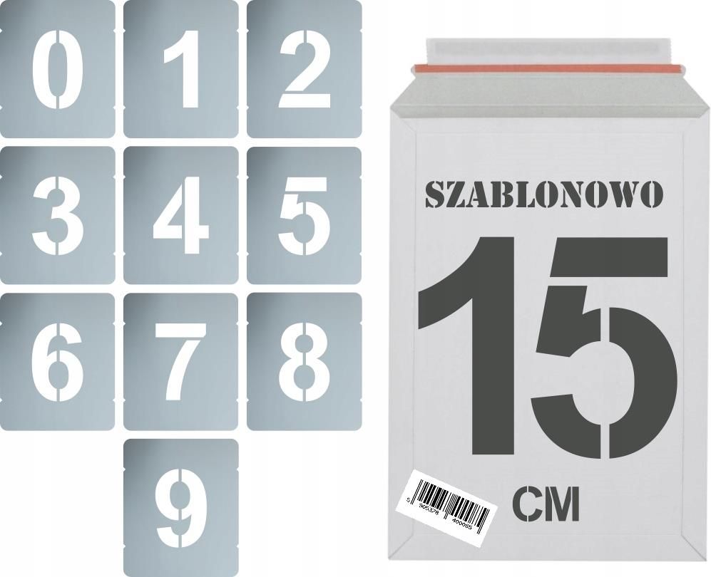 Szablony Malarskie Wielorazowe Cyfry 15Cm Zestaw - Opinie i atrakcyjne ...