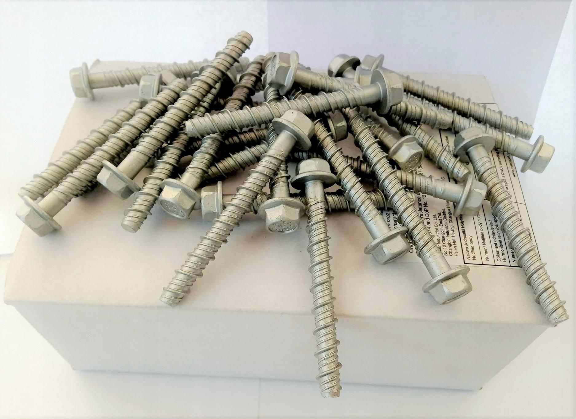 Marcopol Wkręty Hartowane Śruby Do Betonu Pbw 10,5x90 50szt ...