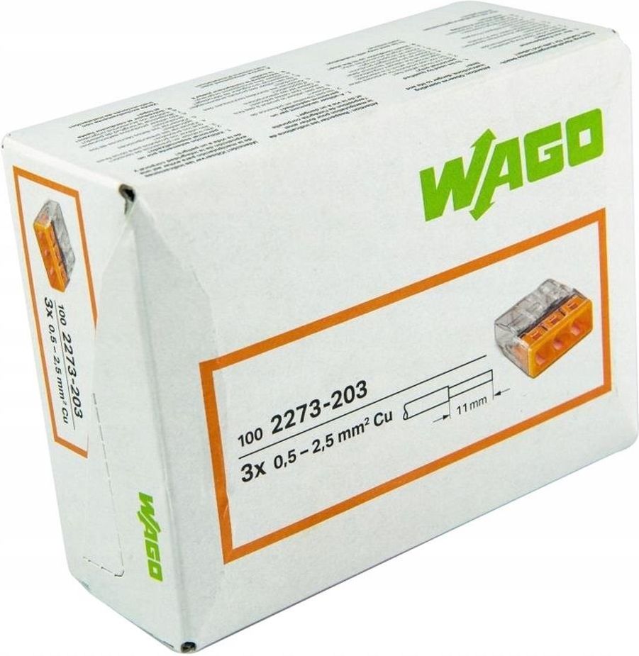 Wago Szybkozłączka 2273-203 3X0.5-2.5Mm² 100Szt. Z0100Xwag2273203 ...