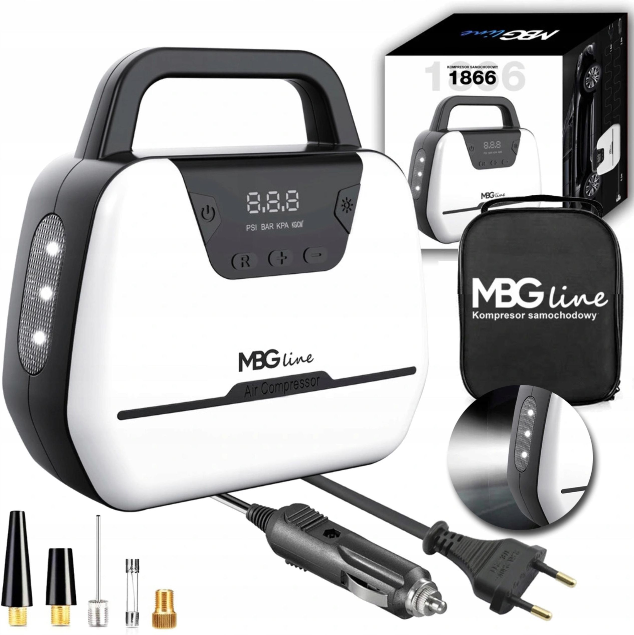 Mbg Line Kompresor Samochodowy 12V Pompka Samochodowa Lcd 1866 - Opinie ...