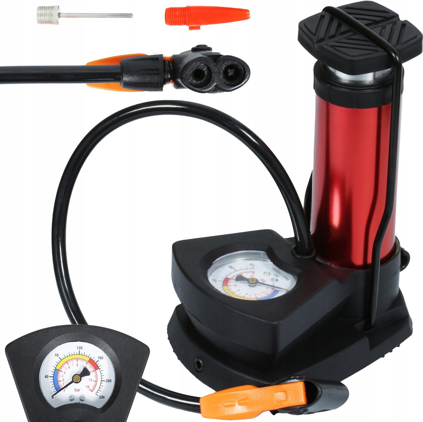 Pompka Nożna Z Manometrem Do Roweru Samochodu 1538907785 - Ceny i ...