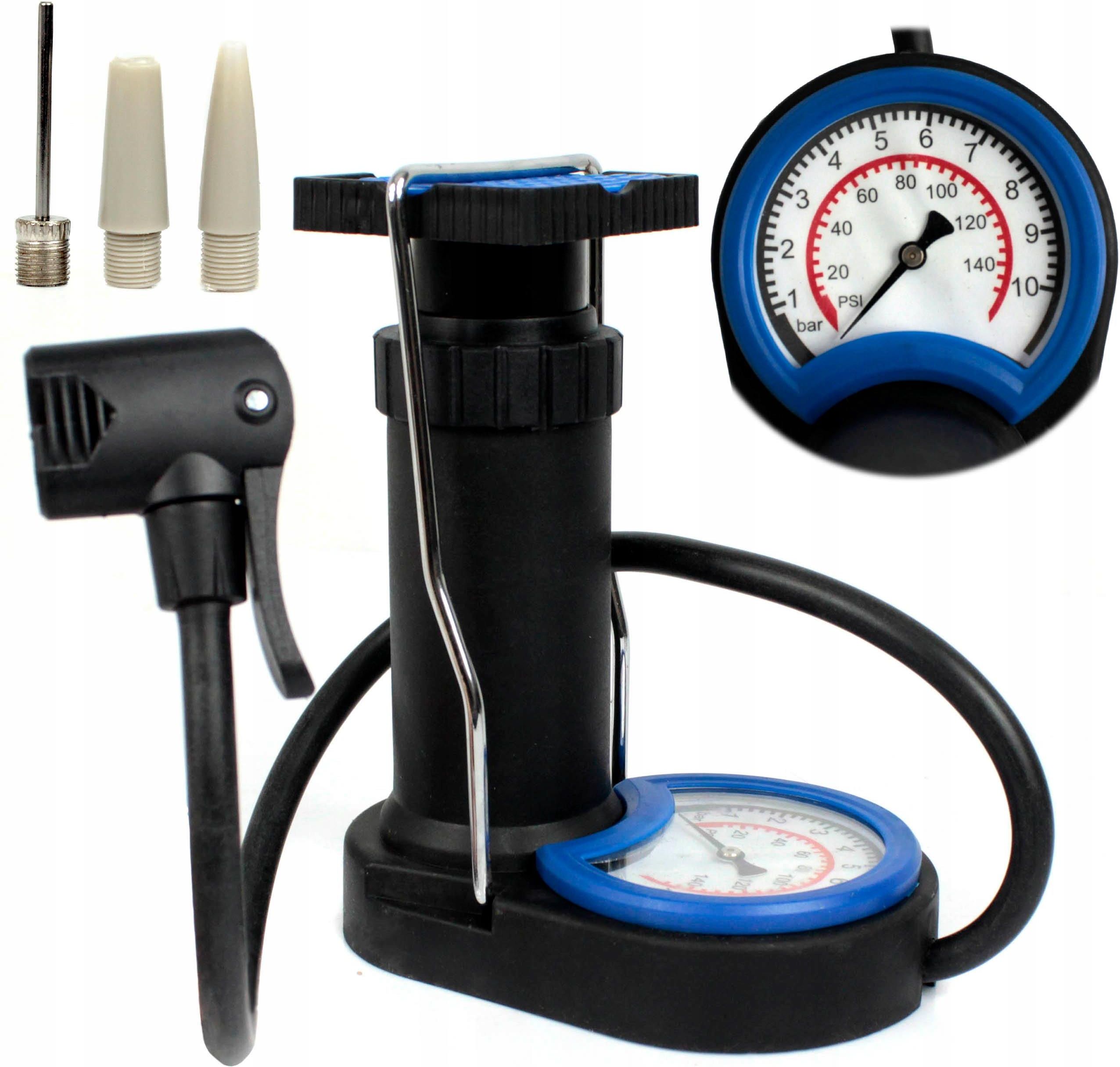 Pompka Rowerowa Samochodowa Nożna Z Manometrem 1539163786 - Ceny i ...