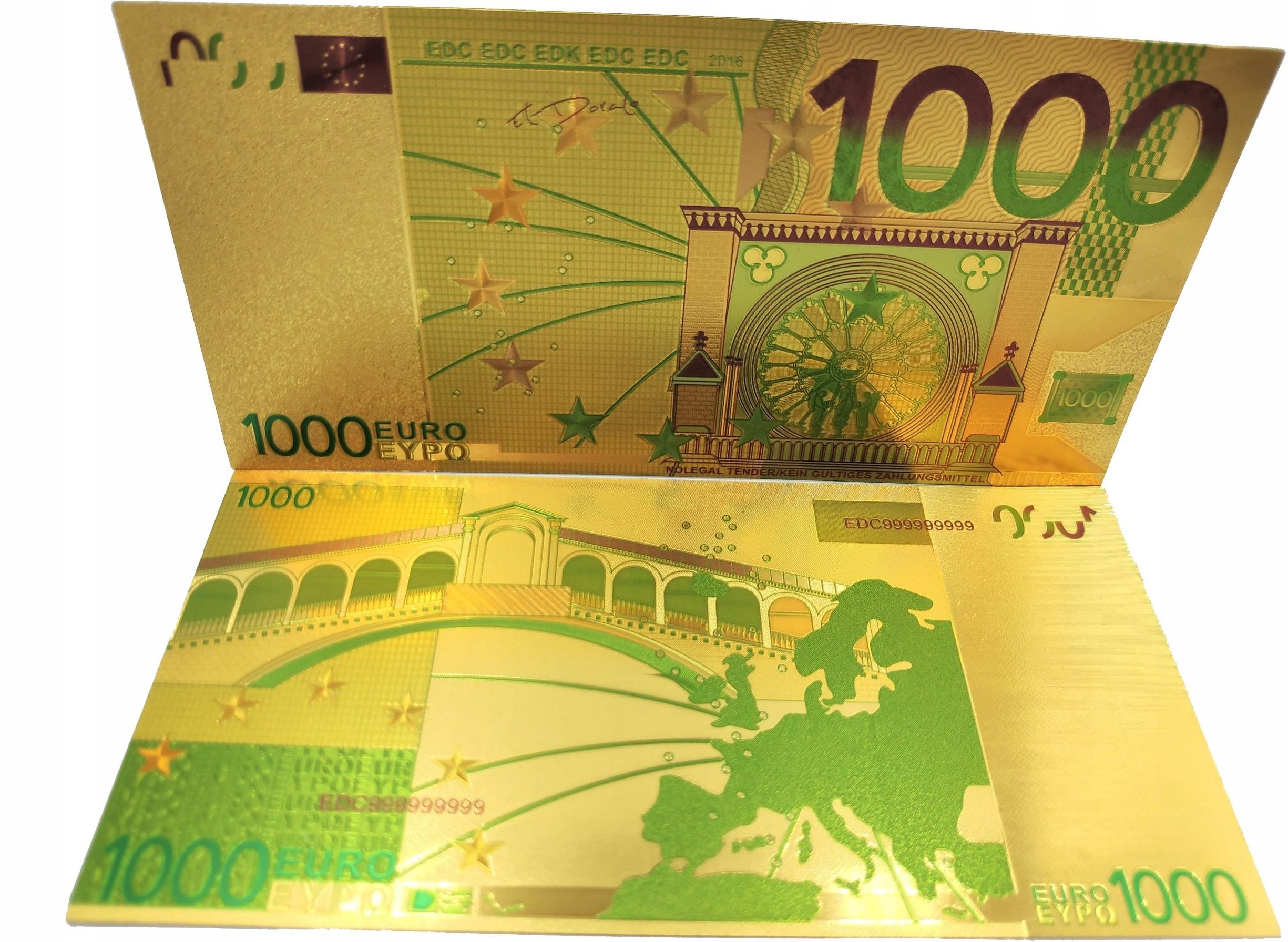 Kolekcjonerski Banknot 1000 Euro Pozłacany - Ceny i opinie - Ceneo.pl