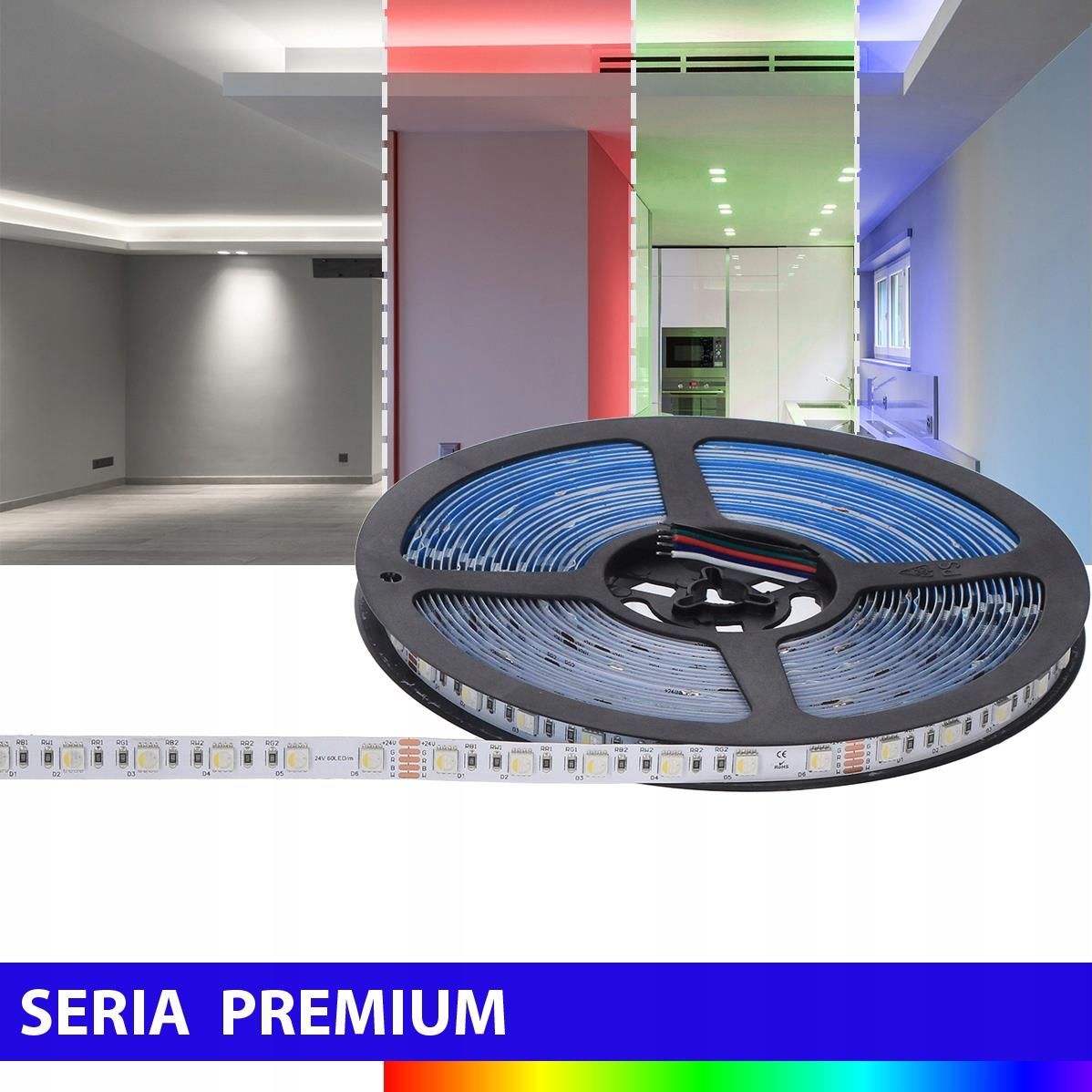 Prescot Taśma Led Premium 24V 60LED Wielokolorowa+zimna (24E02010010RGB ...