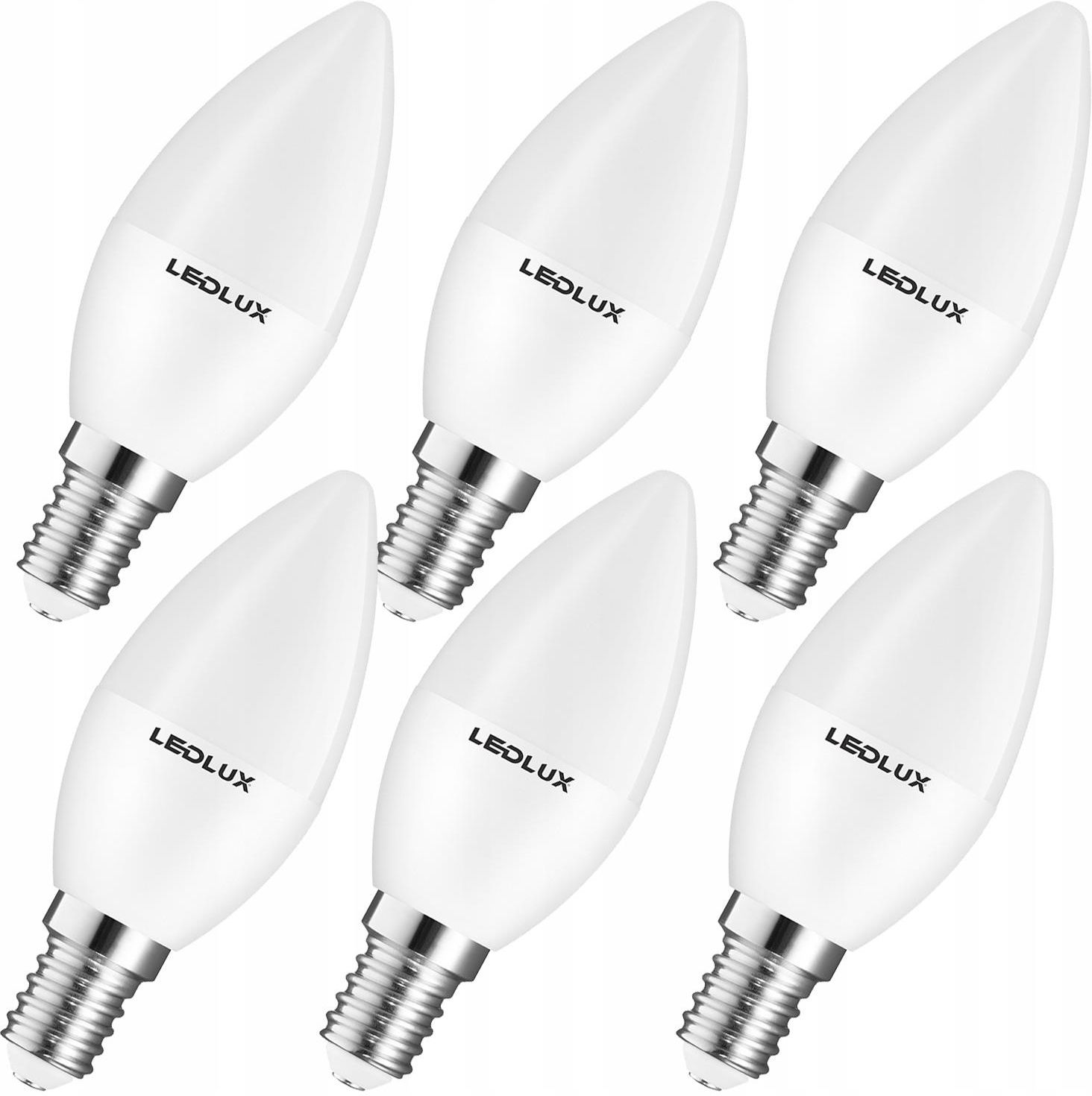 Led-Lux 6x Żarówka Led E14 12W 90W Niemrugająca Zimna ...