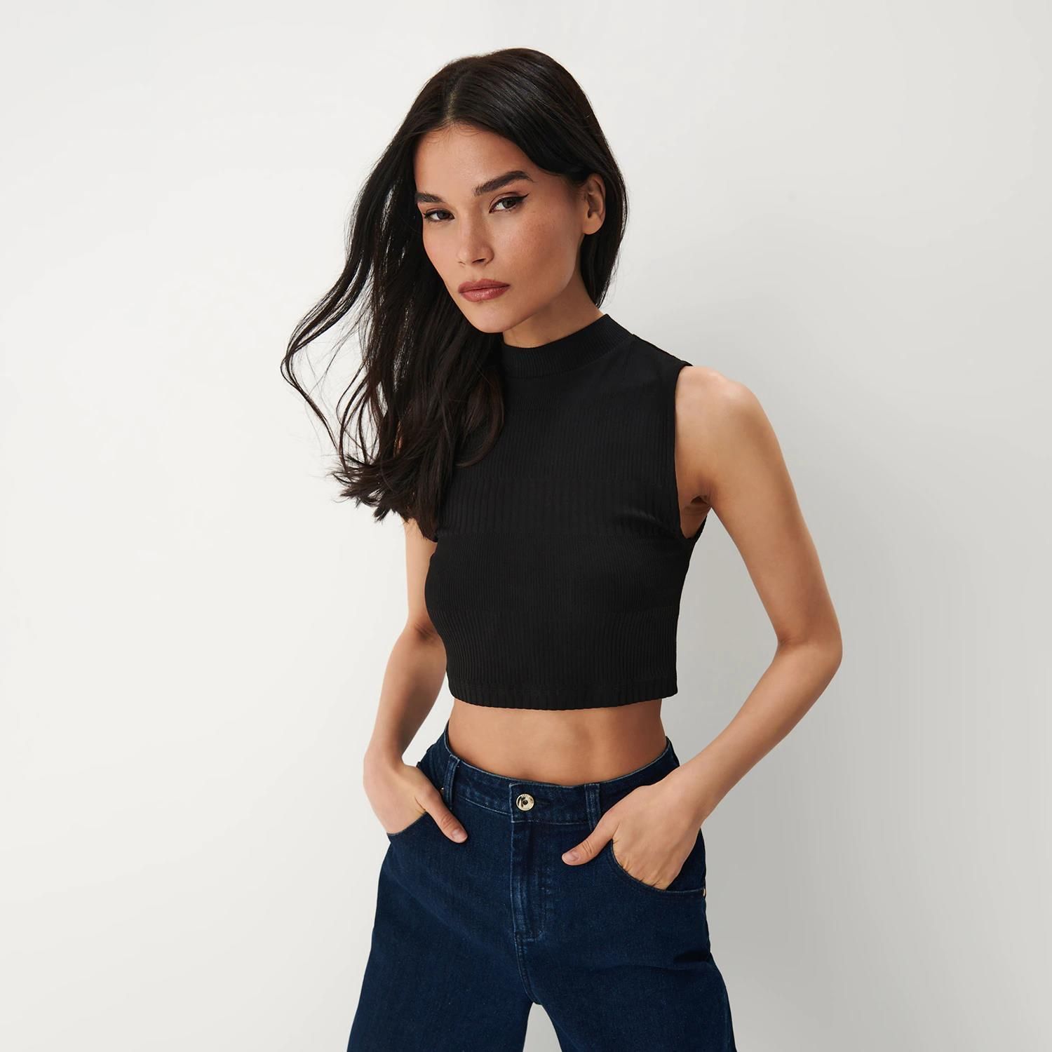 Mohito - Czarny top - Czarny - Ceny i opinie - Ceneo.pl