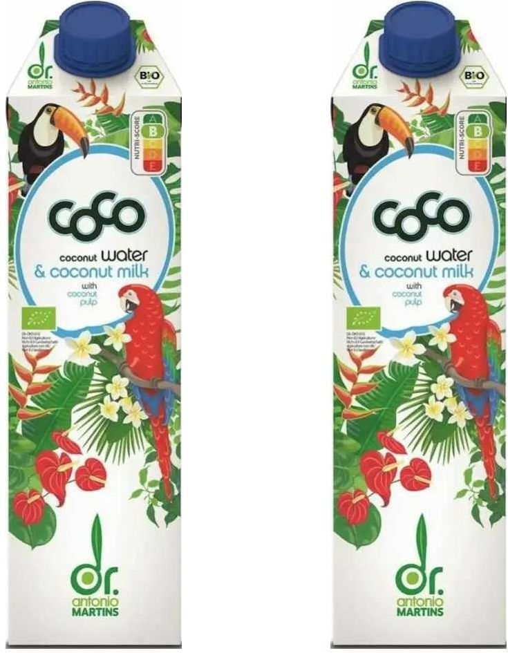 Green Beverages Coconut Milk Napój Kokosowy Do Picia Bio 2x1L Coco ...