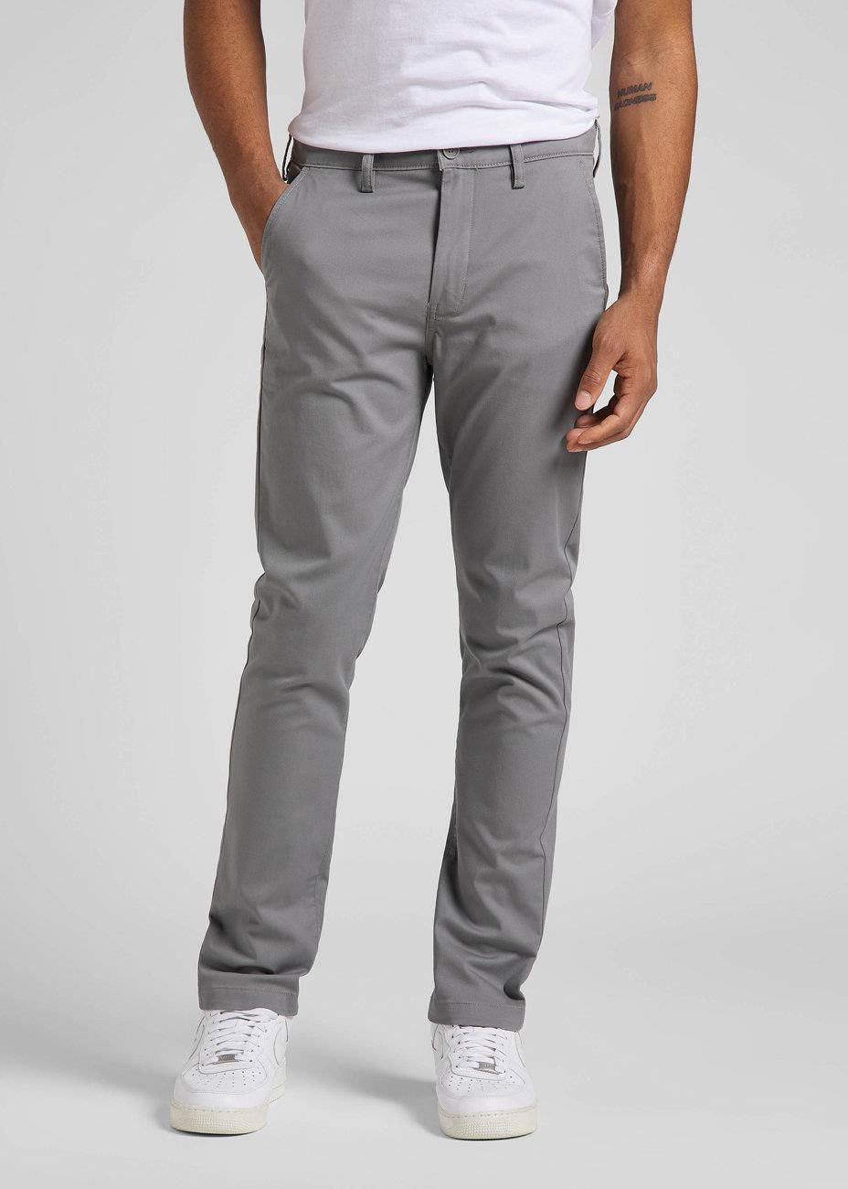 LEE SLIM CHINO MĘSKIE SPODNIE MATERIAŁOWE STEEL GREY L71LTY65 - Ceny i ...