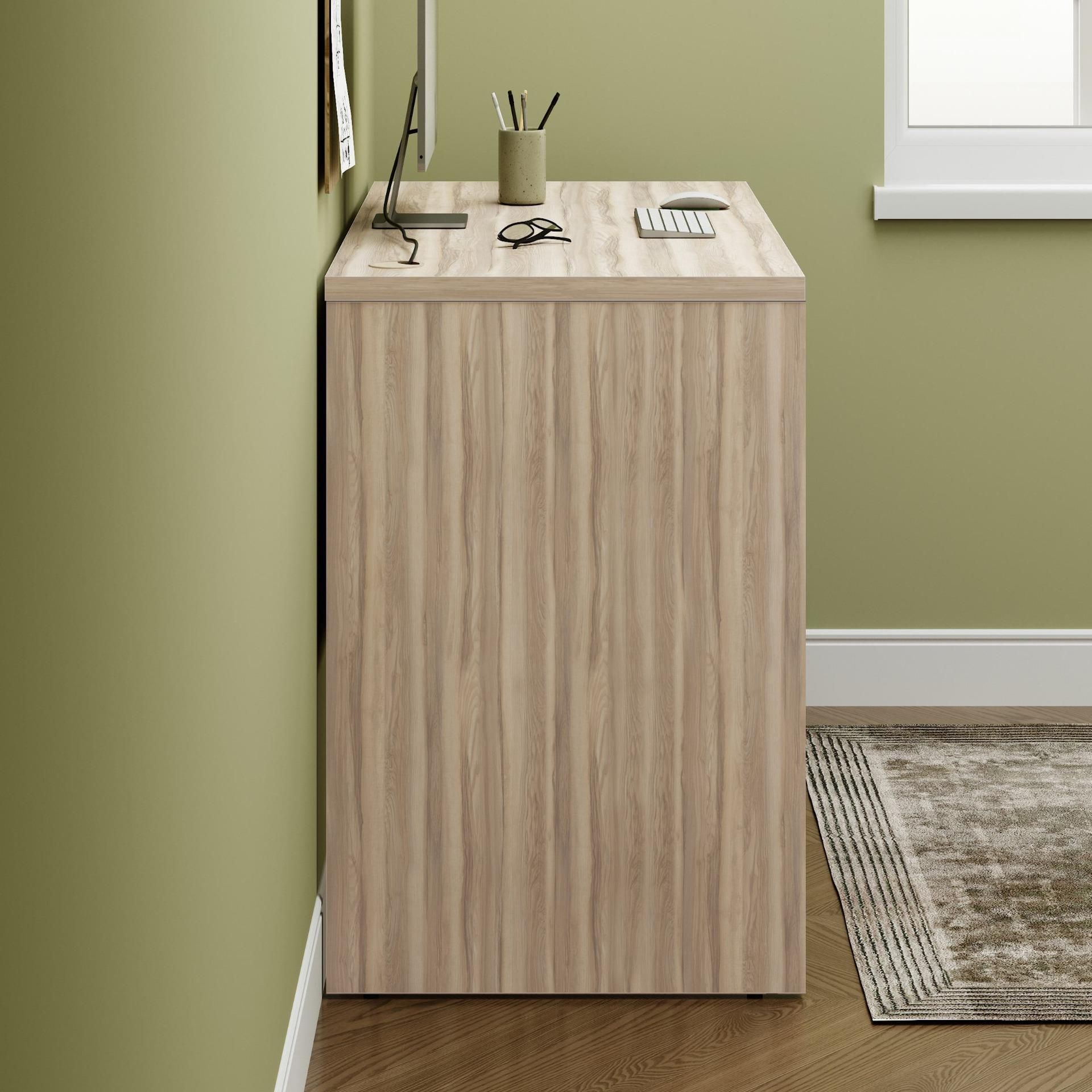 Drewniany stół biurowy, stolik pod komputer, stół do pracy, stół do ...