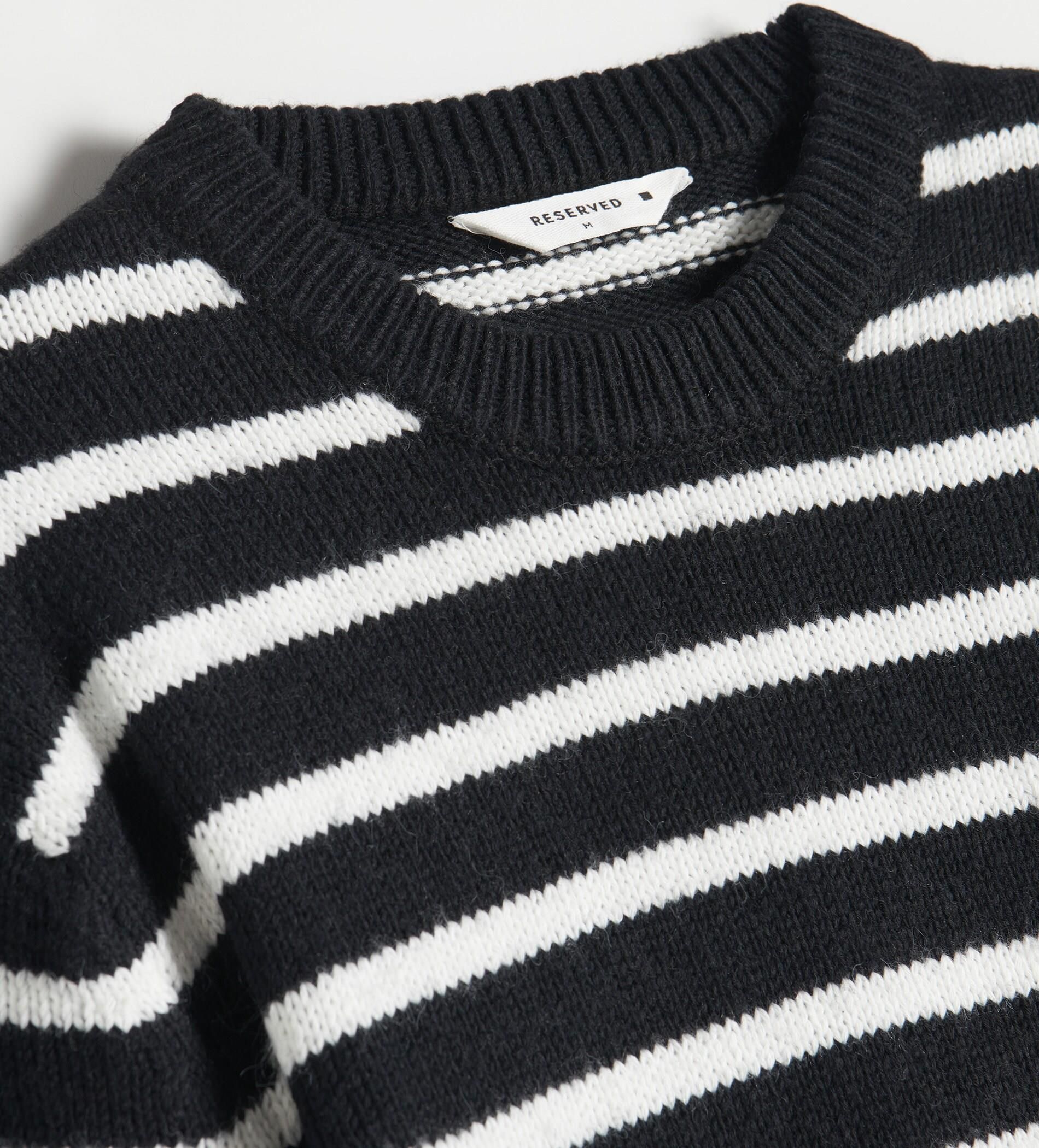 Reserved - Sweter w paski - Czarny - Ceny i opinie - Ceneo.pl