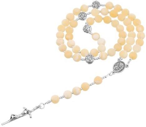 Różaniec z kamieni szlachetnych - NEFRYT BUSZTYNOWY - Ceny i opinie ...