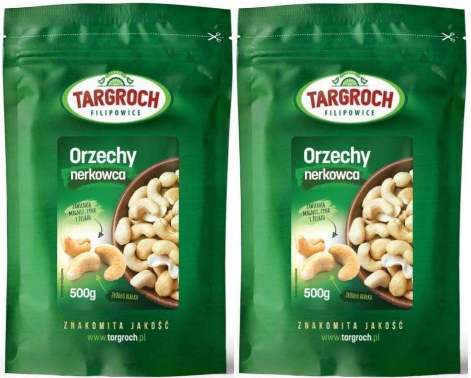 Targroch Zestaw Orzechy Nerkowca 2x500g - Ceny i opinie - Ceneo.pl