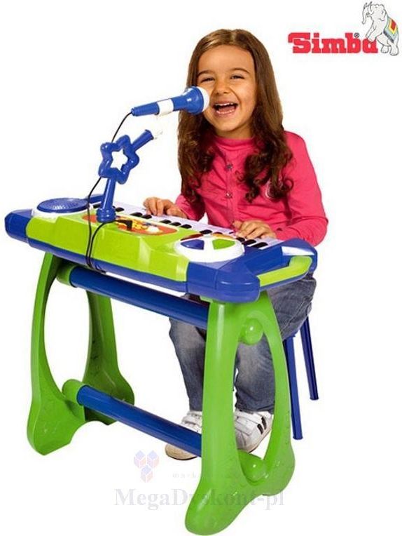 Simba My Music World Keyboard Z Mikrofonem I Krzesełkiem Światło ...