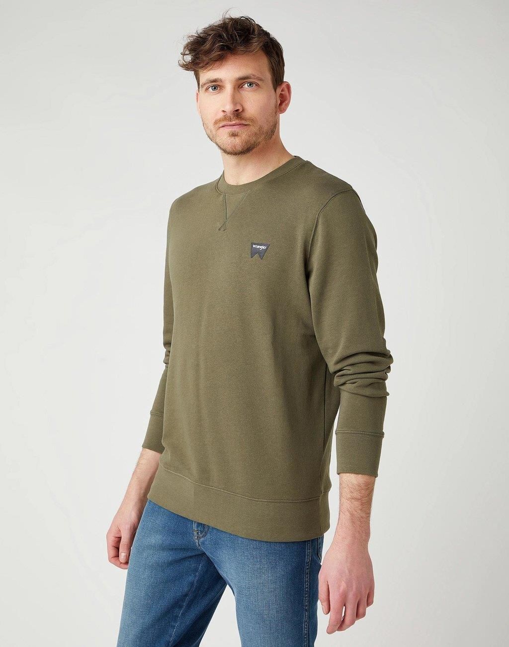 BLUZA MĘSKA WRANGLER SIGN OFF CREW IVY GREEN W6589HAIX - Ceny i opinie ...
