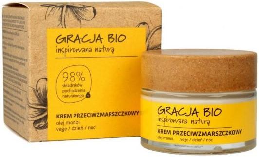 Krem Gracja BIO przeciwzmarszczkowy z olejem monoi na dzień i noc 50ml ...