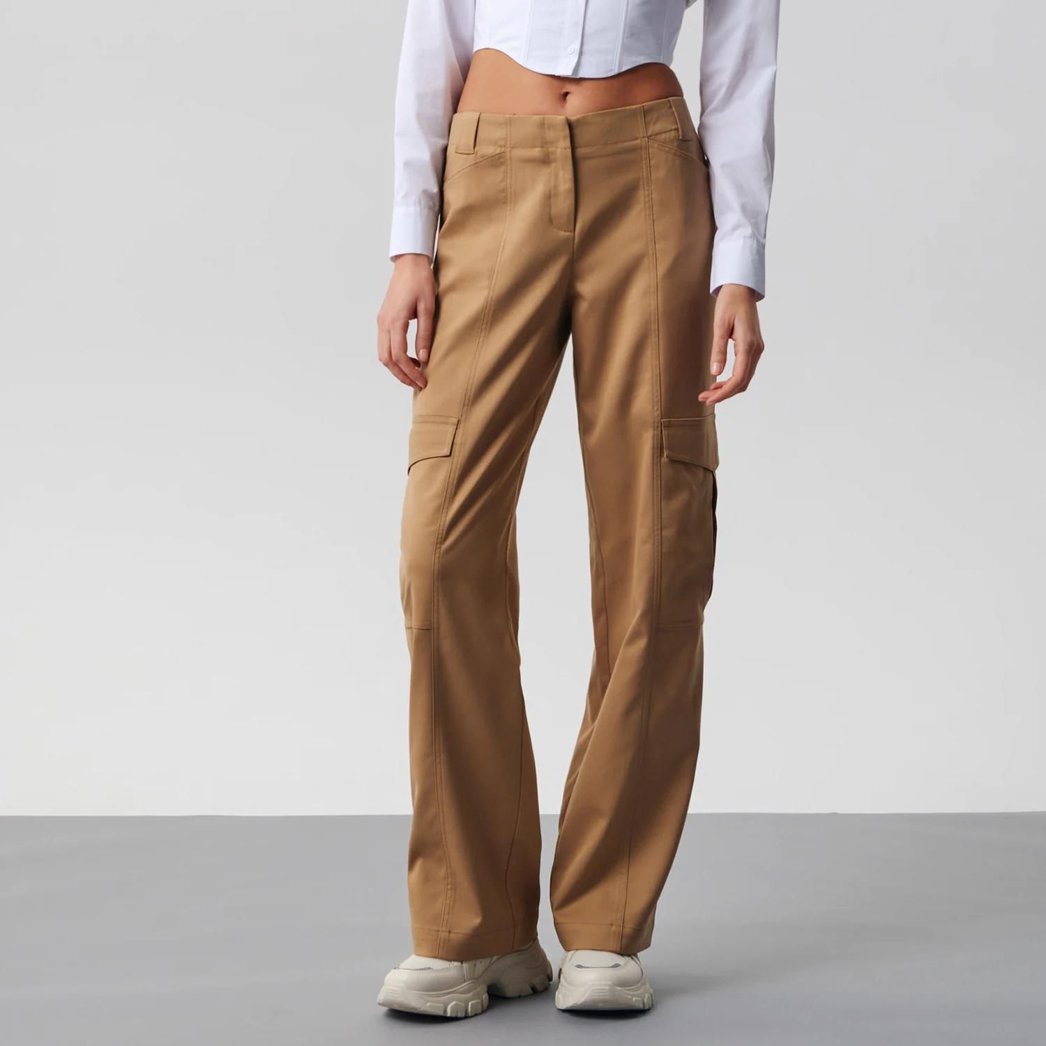 Sinsay - Spodnie cargo - Beżowy - Ceny i opinie - Ceneo.pl