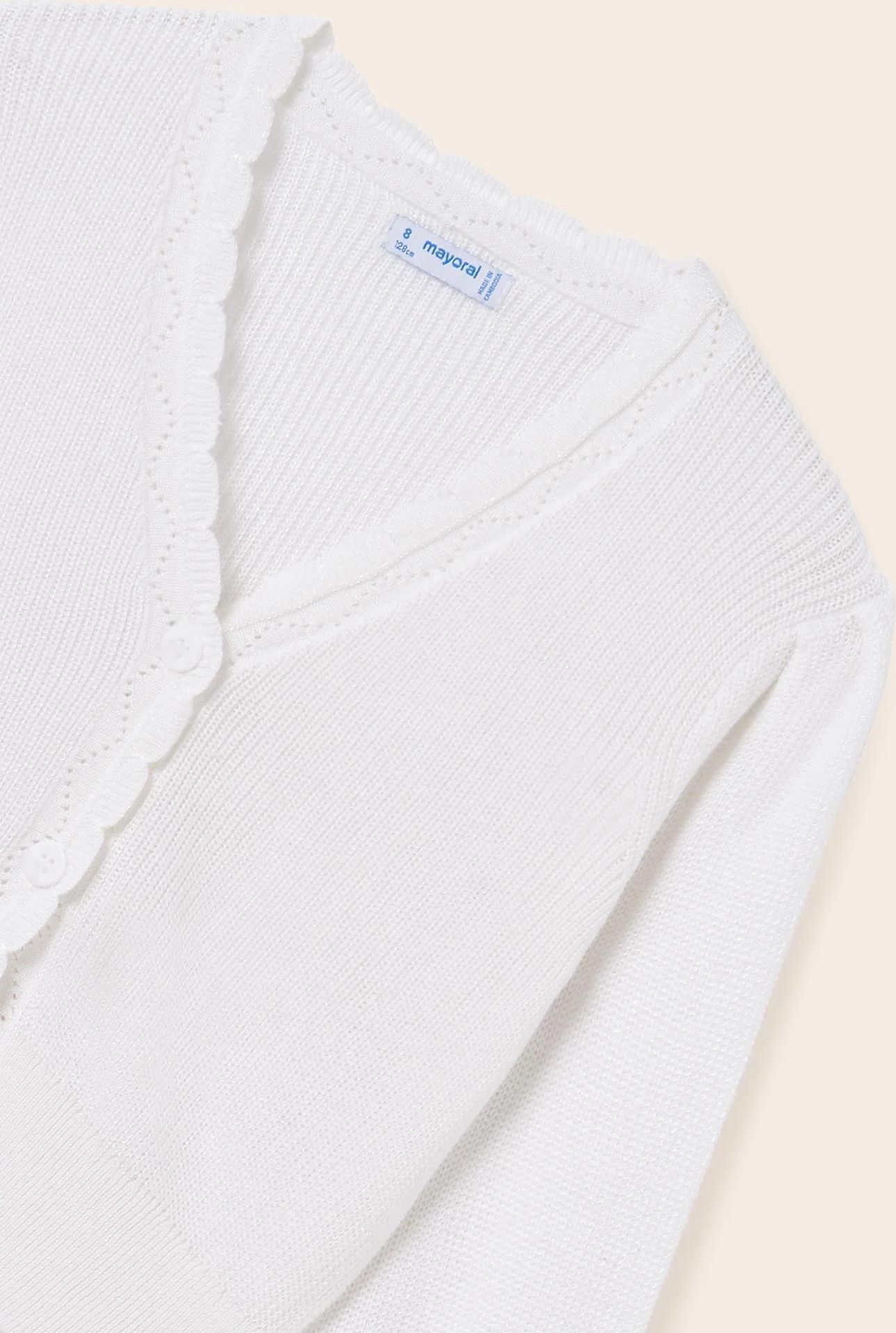 Mayoral 6331-87 Sweter rozpinany dziewczynka kolor biały - 158 - Ceny i ...