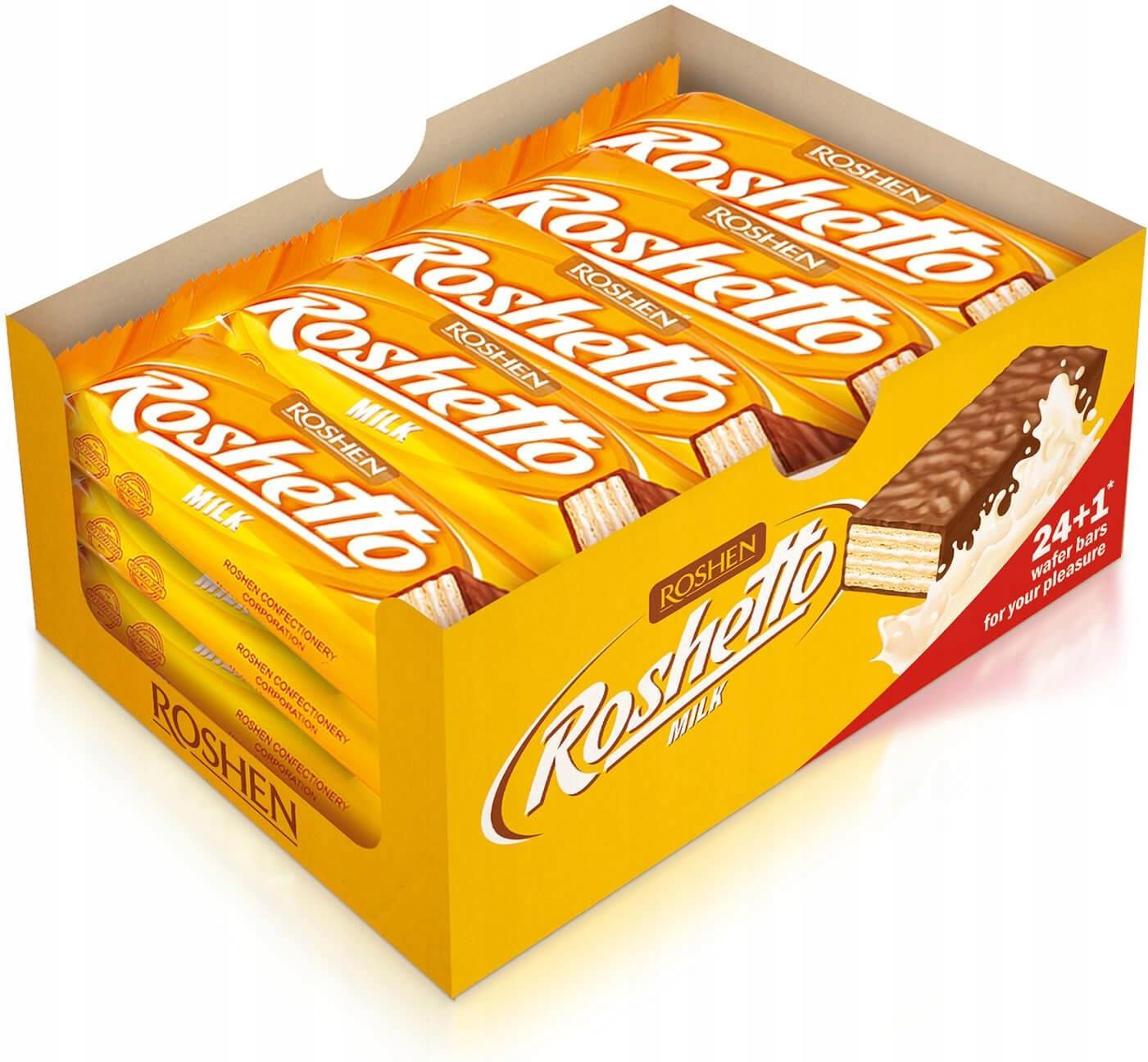 Roshen Wafelek Roshetto Milk Mleczny 25x34G - Ceny i opinie - Ceneo.pl