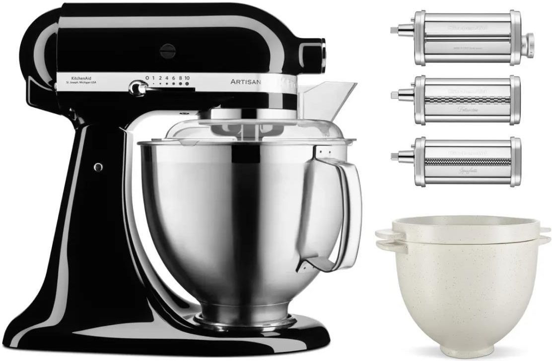Zestaw AGD KitchenAid 5KSM185PSEOB + 5KSM2CB5BGS + 5KSMPRA - Opinie i ...