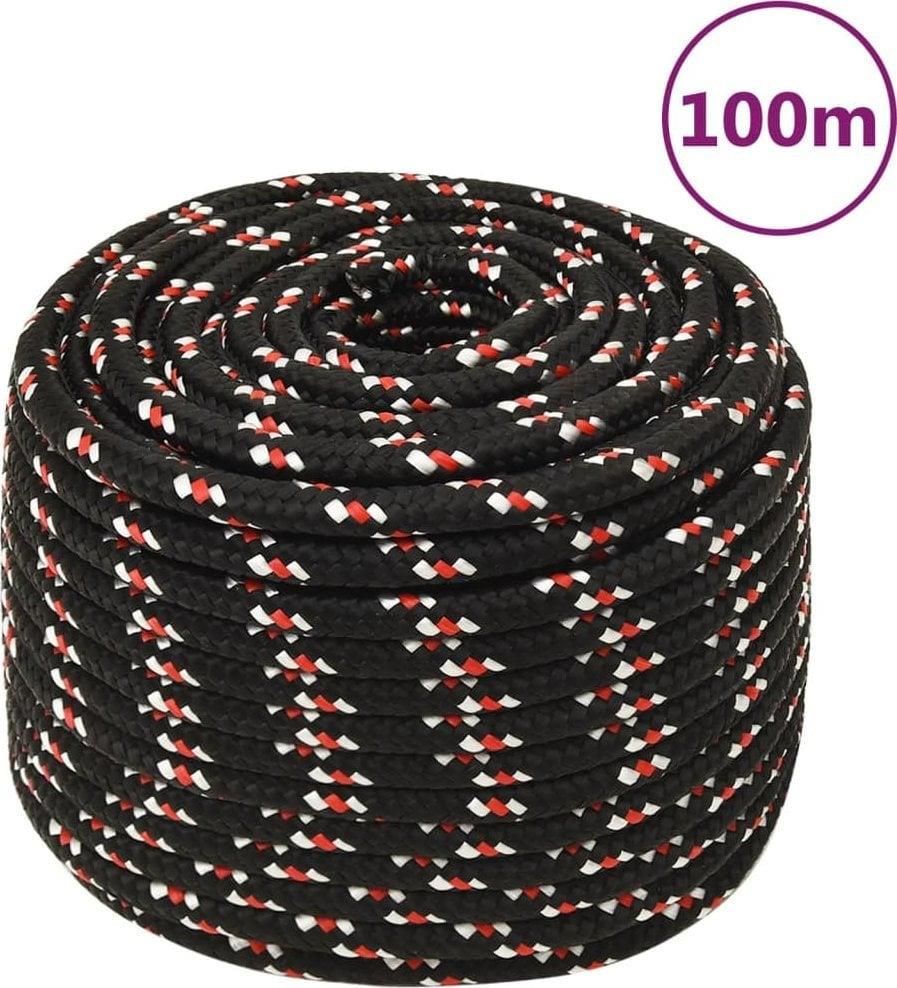 VidaXL Linka Żeglarska Czarna 12mm 100m Polipropylen 152354 - Opinie i ceny na Ceneo.pl