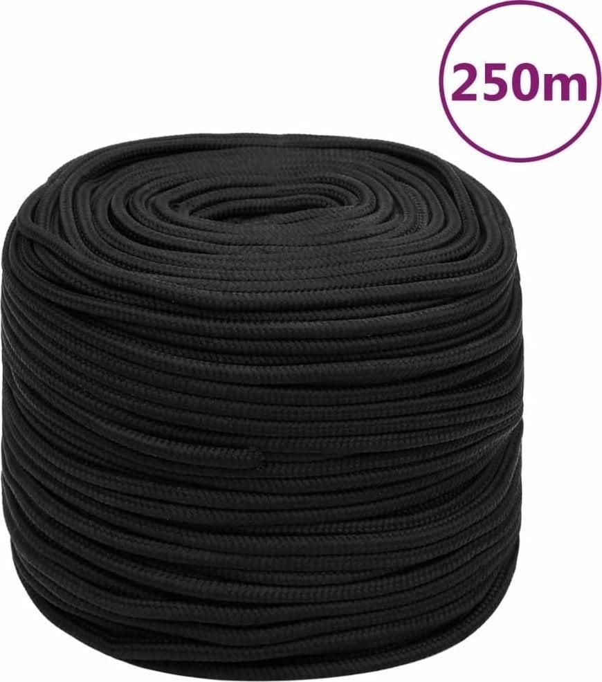 Vidaxl Linka Żeglarska Czarna Jednolita 8mm 250m Polipropylen 152504 ...
