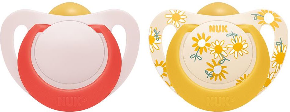 NUK Star lateksowy 0-6M czerwony + żółty 2 szt. - Ceny i opinie - Ceneo.pl