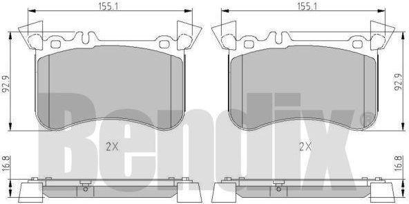 Klocki hamulcowe Bendix 511181 Zestaw Klocków Hamulcowych Hamulce ...