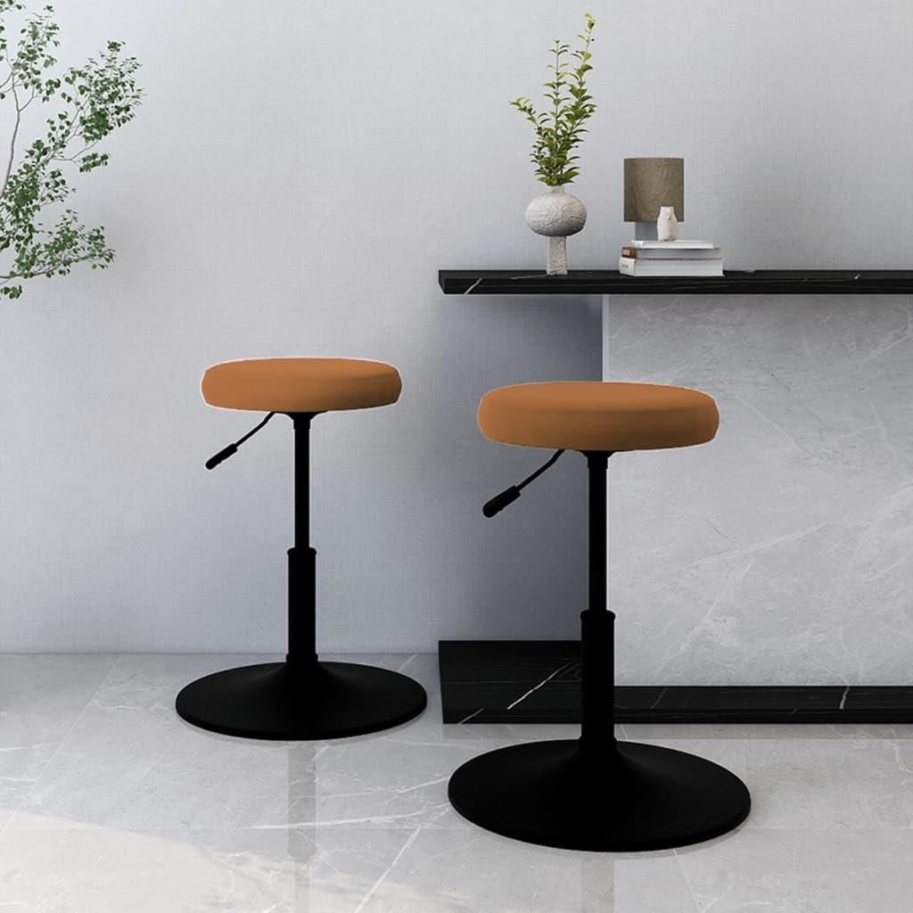 Vidaxl Krzesła Stołowe 2 Szt Brązowe Obite Aksamitem 333119 - Opinie i ...