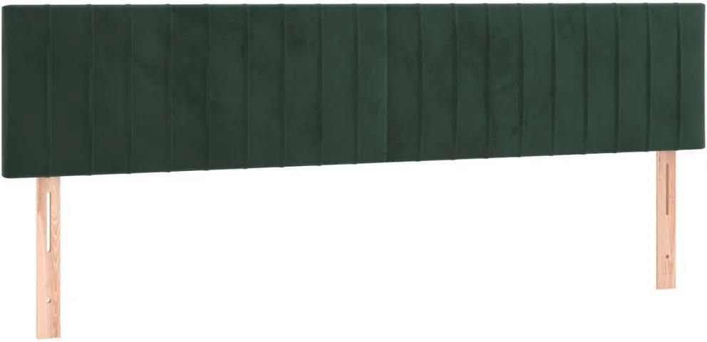 Vidaxl Zagłówki Do Łóżka 2 Szt Ciemnozielony 100X5X78 88Cm Aksamit ...