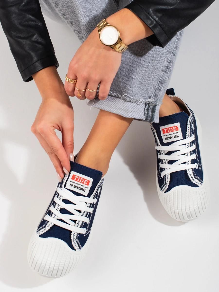 Niskie trampki damskie Shelovet granatowe - Ceny i opinie - Ceneo.pl