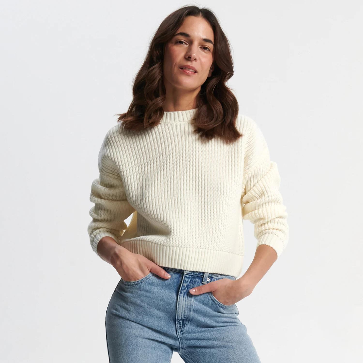 Sinsay - Sweter z miękkiej dzianiny - Kremowy - Ceny i opinie - Ceneo.pl