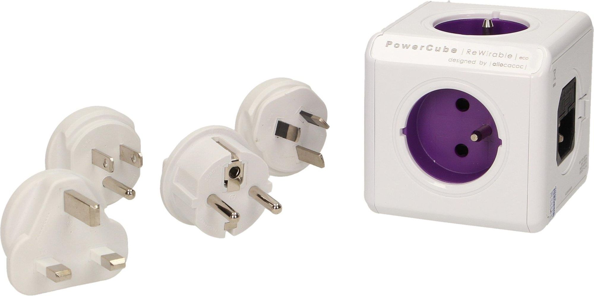 Listwa zasilająca Allocacoc Rozgałęźnik Power Cube Rewirable 4 Wtyczki ...