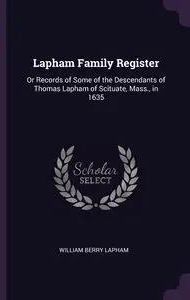 Lapham Family Register - Literatura obcojęzyczna - Ceny i opinie - Ceneo.pl