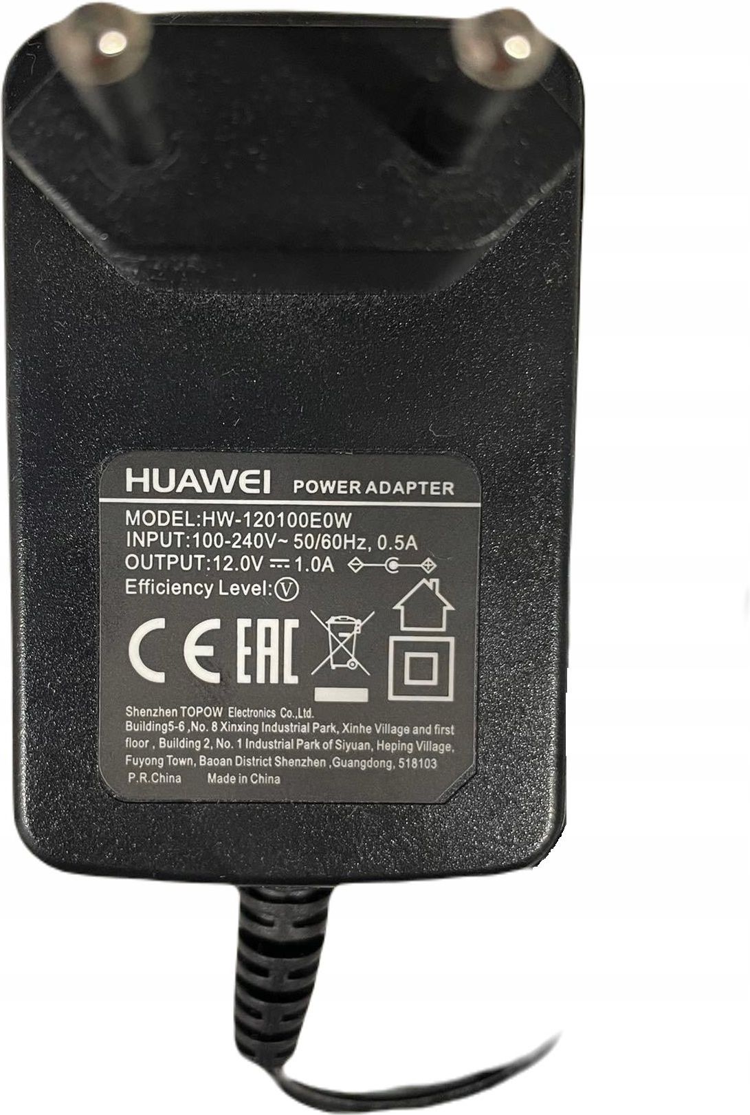 HUAWEI Zasilacz 12V 1A 5.5Mm/2.1Mm HW120100E0W - Opinie i ceny na Ceneo.pl