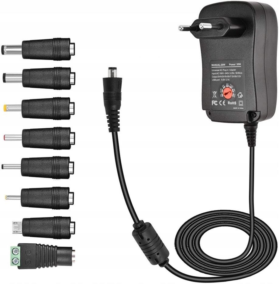 Bedde Zasilacz Uniwersalny 3V 4,5V 5V 6V 7.5V 9V 12V TL1969 - Opinie i ceny na Ceneo.pl