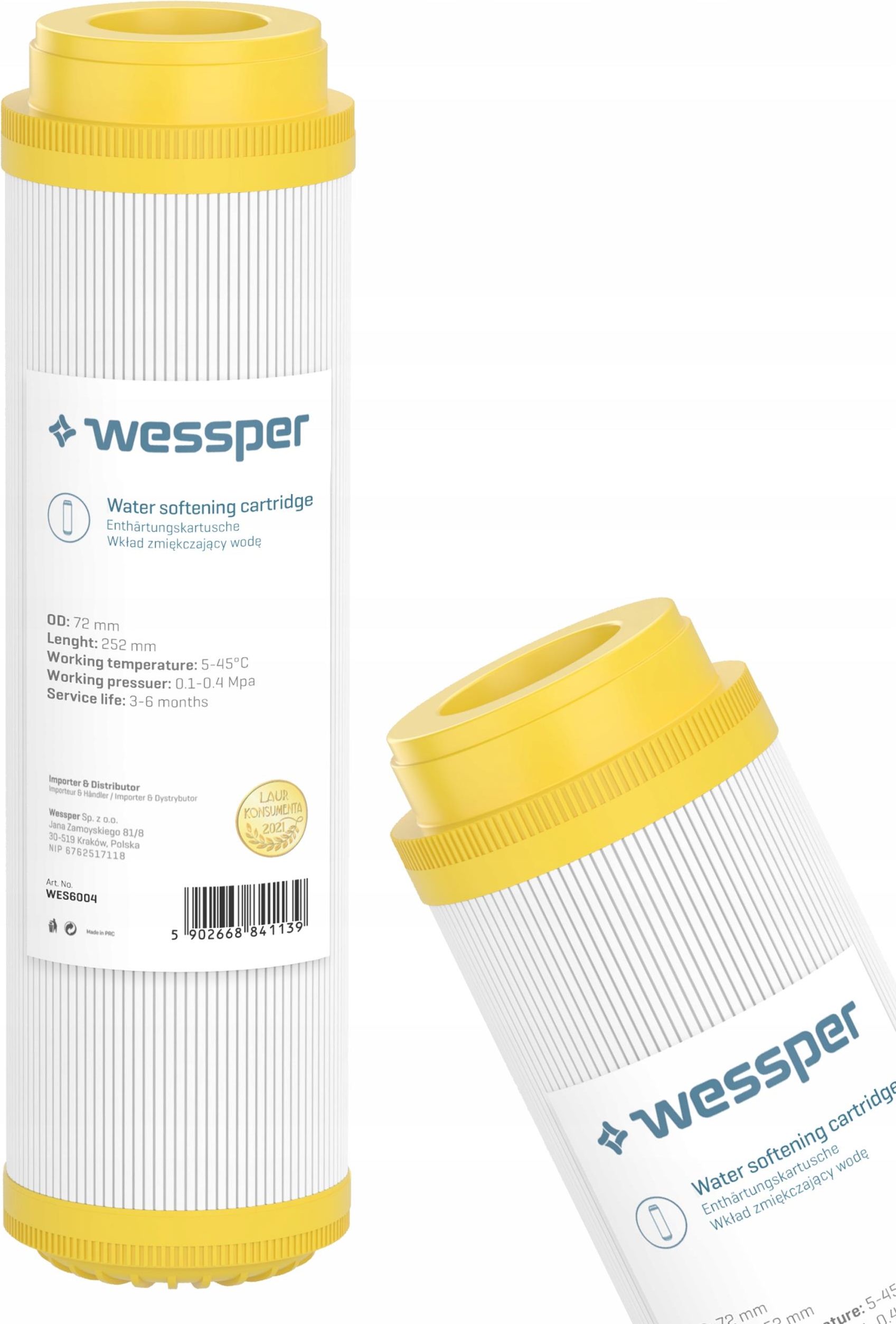 Wessper Filtr Do Wody Wkład 10 Calowy Zmiękczający Żywica Wes6004 ...