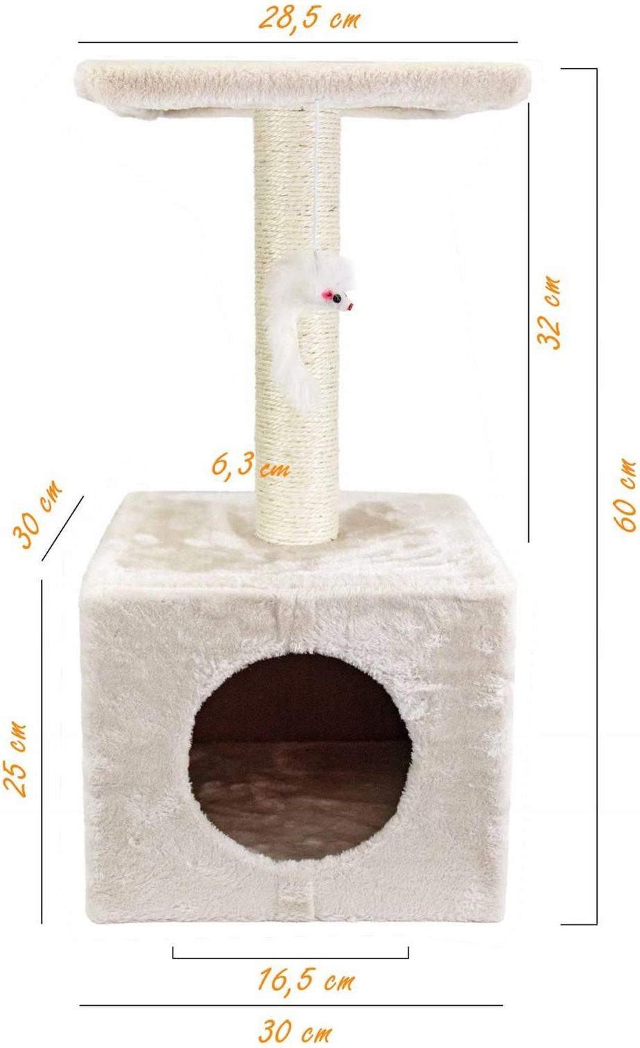 Pet Hobby Drapak Dla Kota Domek Budka Słupek Zabawka - Ceny i opinie ...
