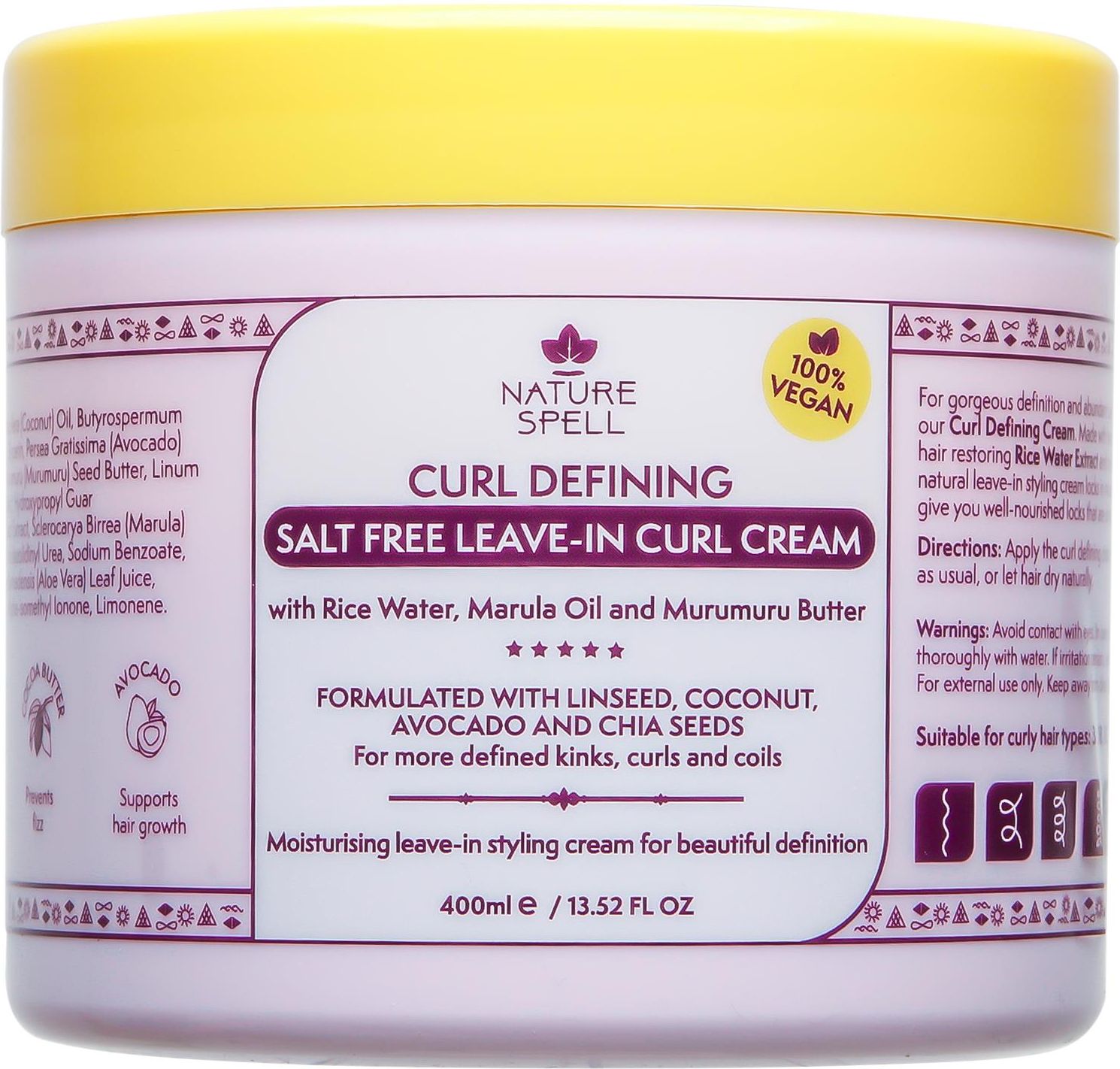 Nature Spell Curl Defining Krem Definiujący Loki Bez Spłukiwania 400ml ...