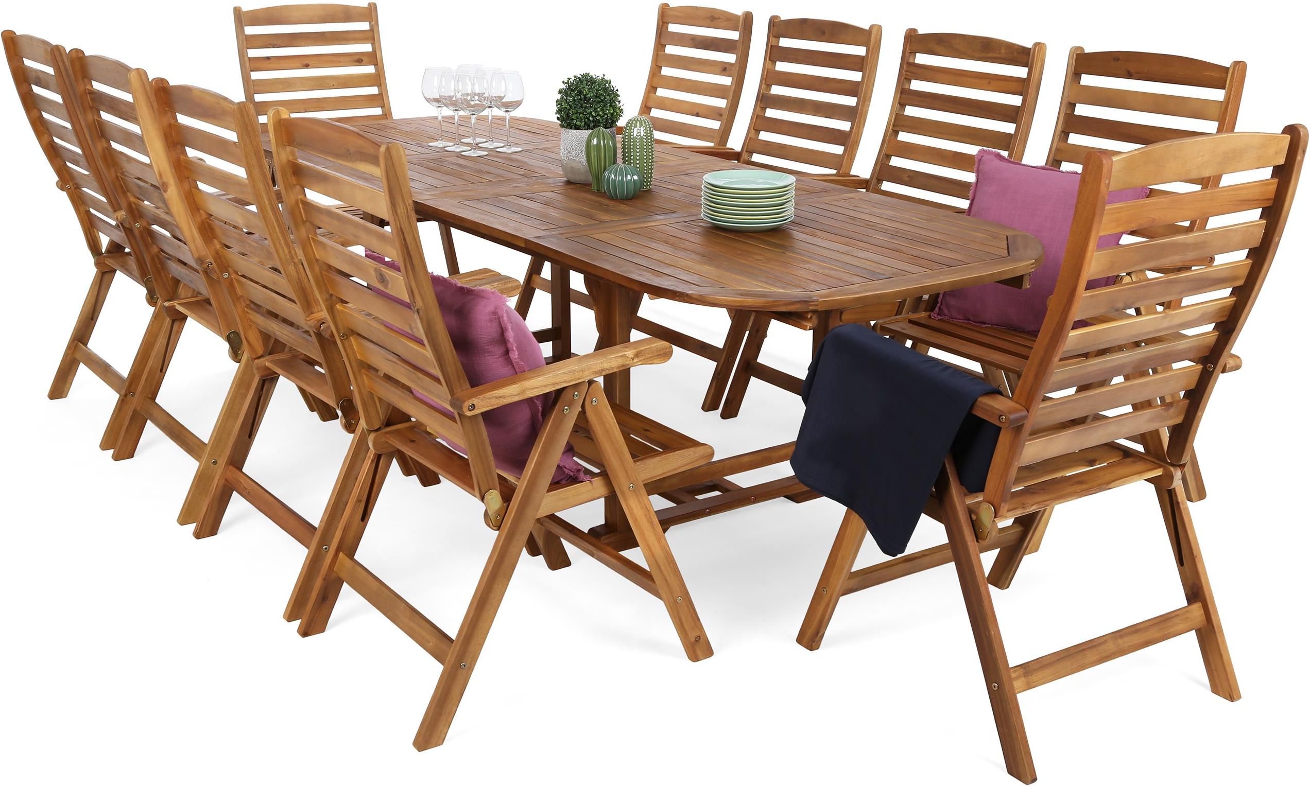 Zestaw mebli ogrodowych Home & Garden Meble Ogrodowe Drewniane Akacja ...